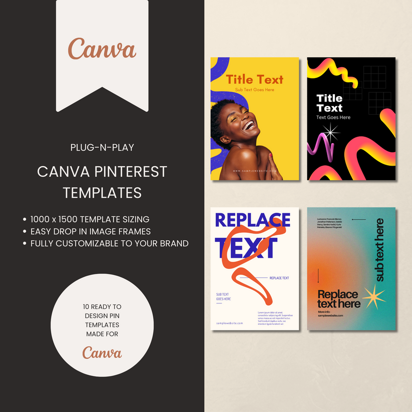 Aesthetic Color Block Pinterest Templates for Canva – heatherfarrisco