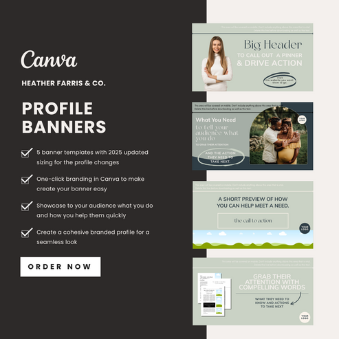 Pinterest Profile Banner Templates – heatherfarrisco