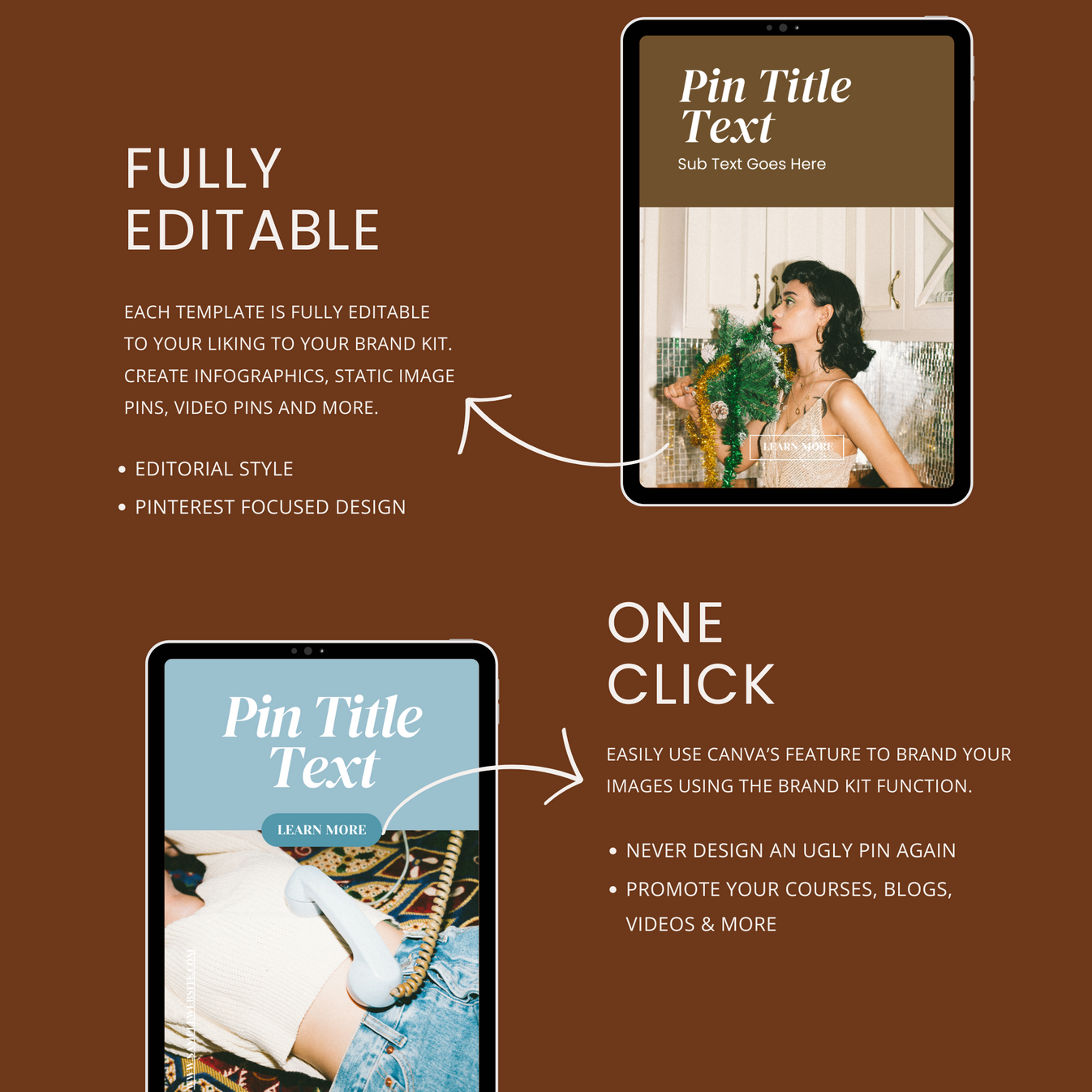Aesthetic Editorial Pinterest Templates for Canva – heatherfarrisco