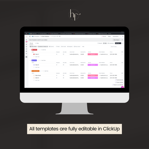 ClickUp Client Tracking Database – heatherfarrisco
