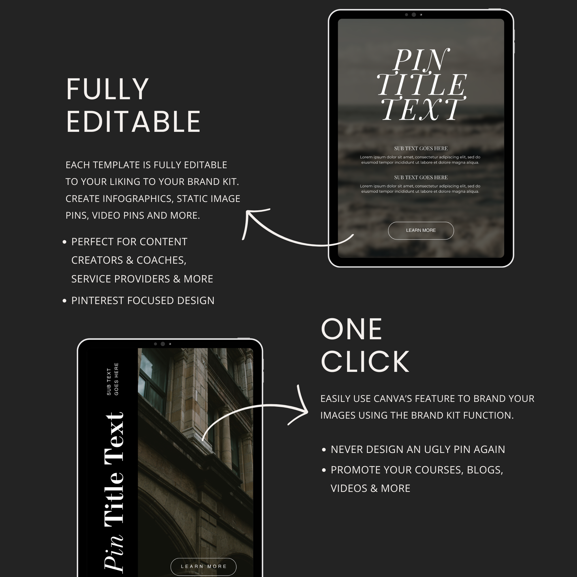 Modern Minimalist Pinterest Pin Templates for Canva – heatherfarrisco