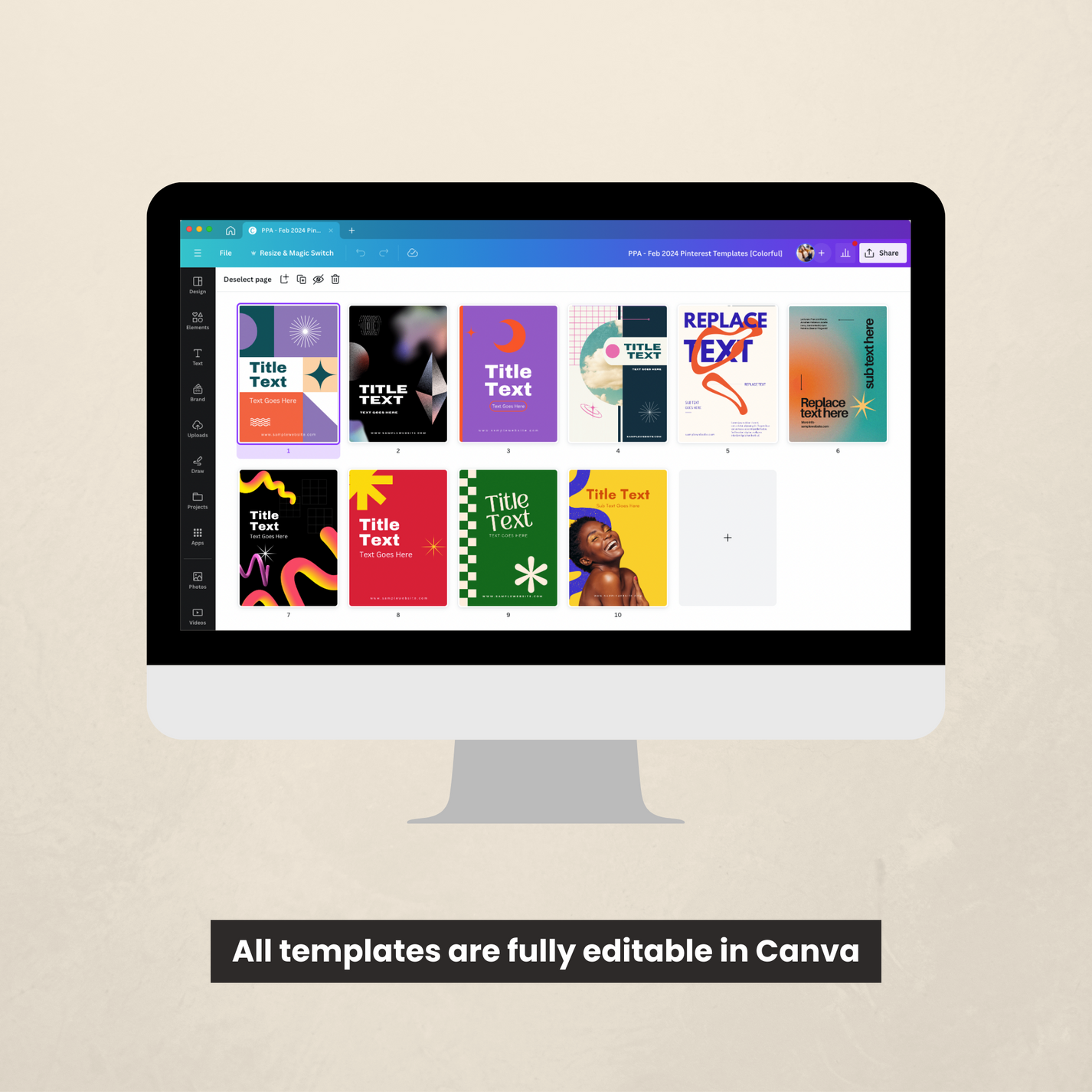 Aesthetic Color Block Pinterest Templates for Canva – heatherfarrisco