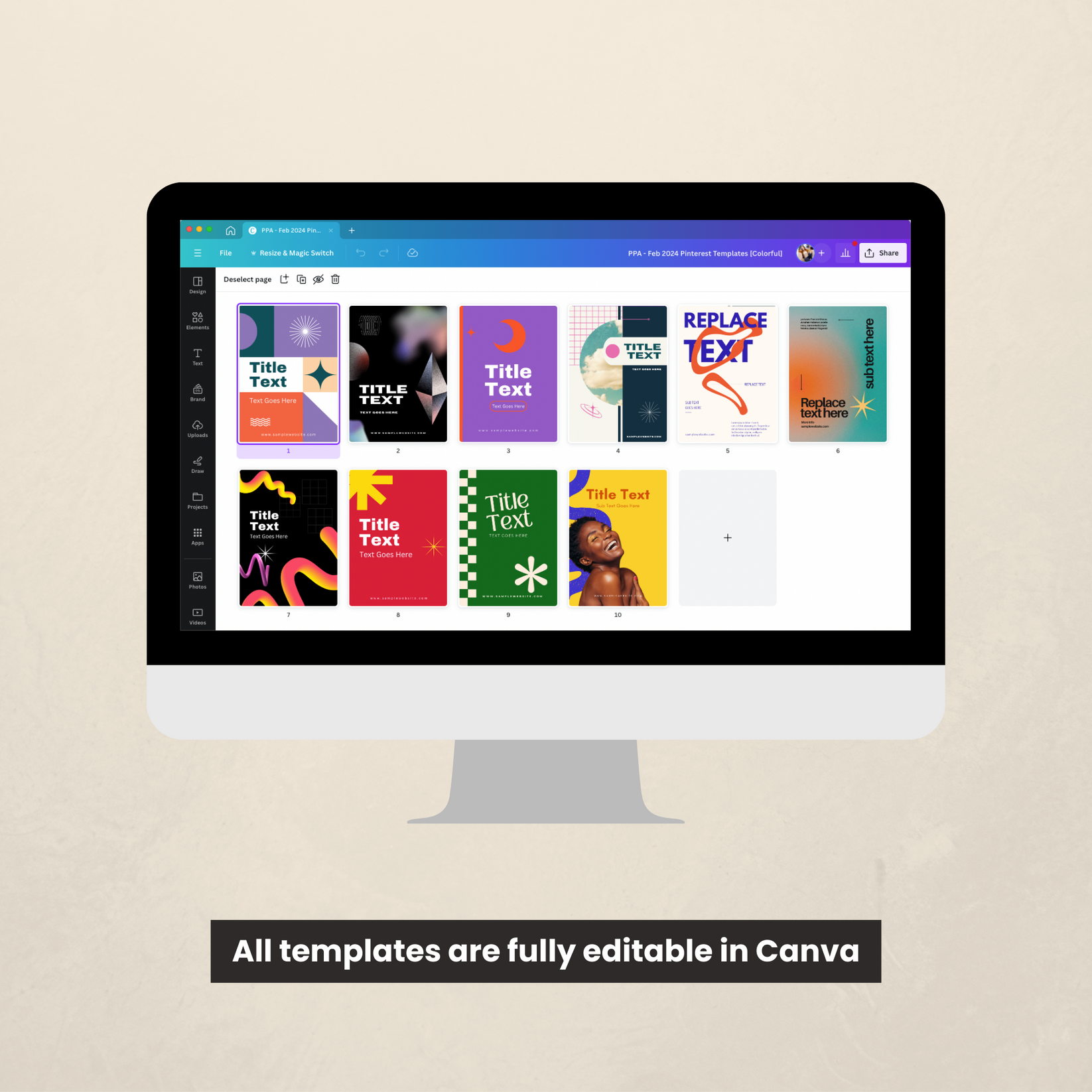 Aesthetic Color Block Pinterest Templates for Canva – heatherfarrisco