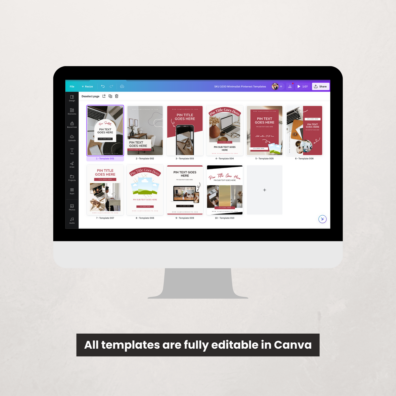 Pinterest Entrepreneur Templates for Canva – heatherfarrisco