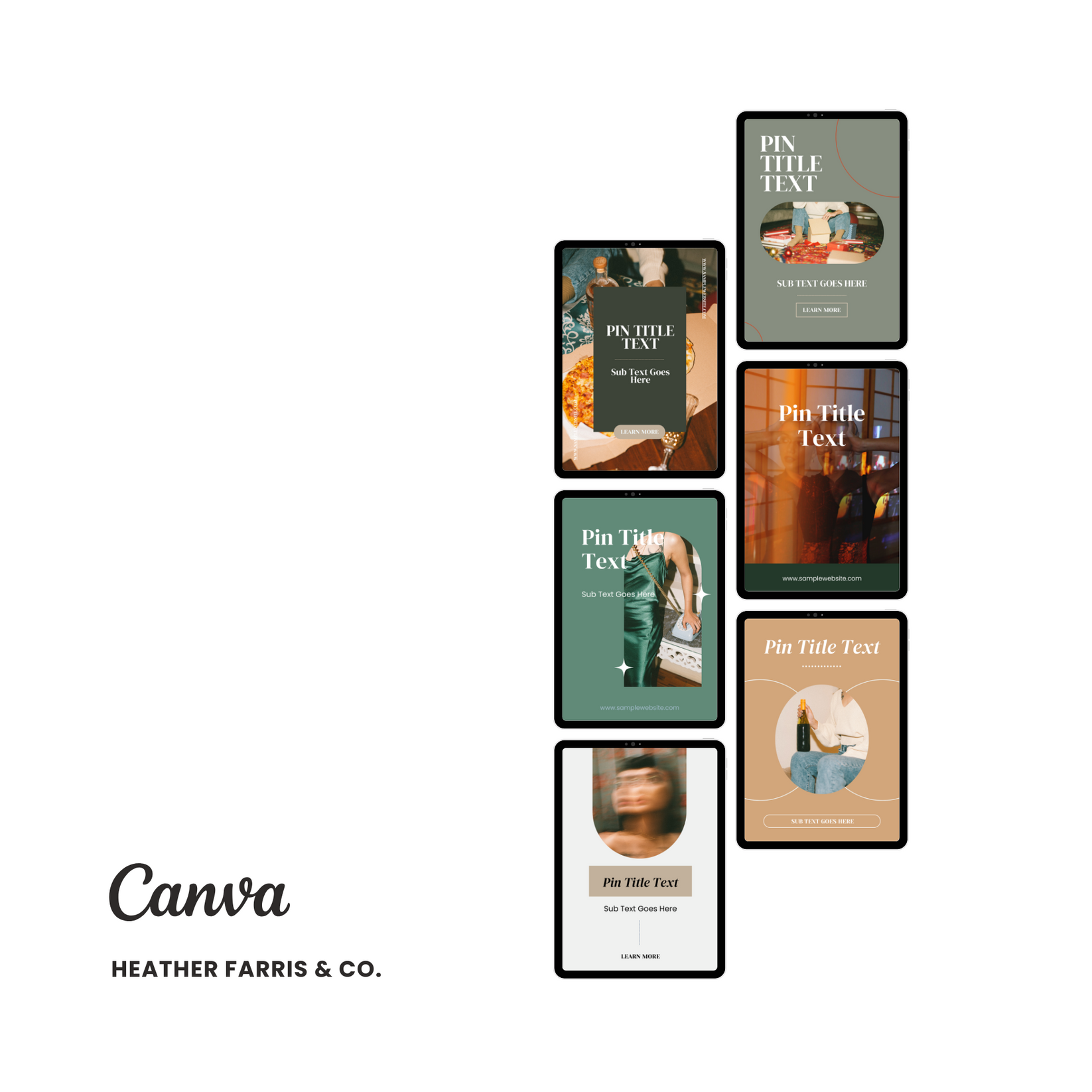 Aesthetic Editorial Pinterest Templates for Canva – heatherfarrisco